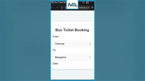 🚍 Build A Bus Ticket Booking System In 60 Seconds ⏱️🎟️ Html Css Javascript Shorts Youtube