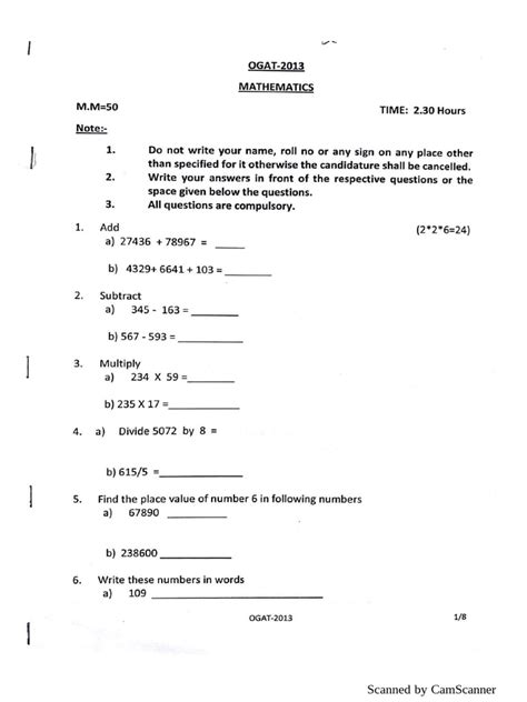 Class 3 Previous Year Question Papers Pdf