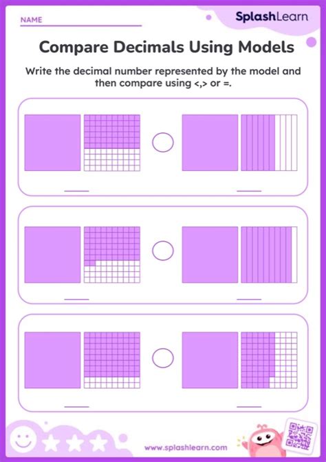 Compare Decimals Worksheets Free And Printable Splashlearn