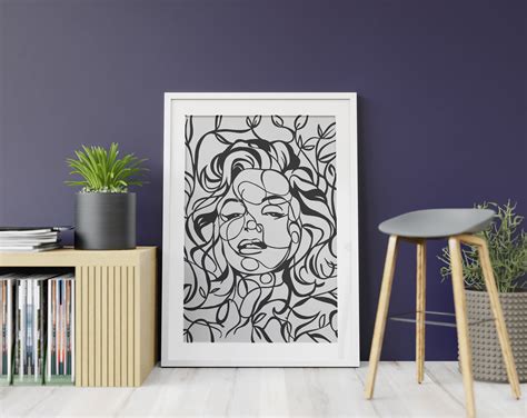 Tree Woman Portrait DXF File For Laser And Plasma Cut Svg And Png Files For Prints Ai And Cdr