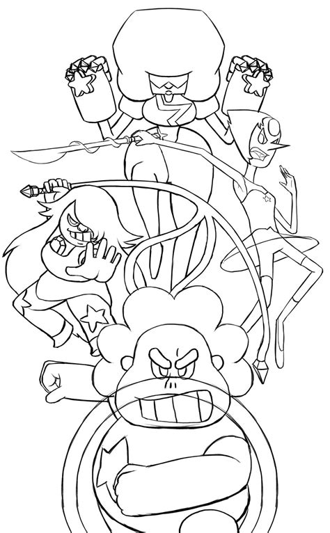 Steven Universe Lineart By Dudeunderscore On DeviantArt