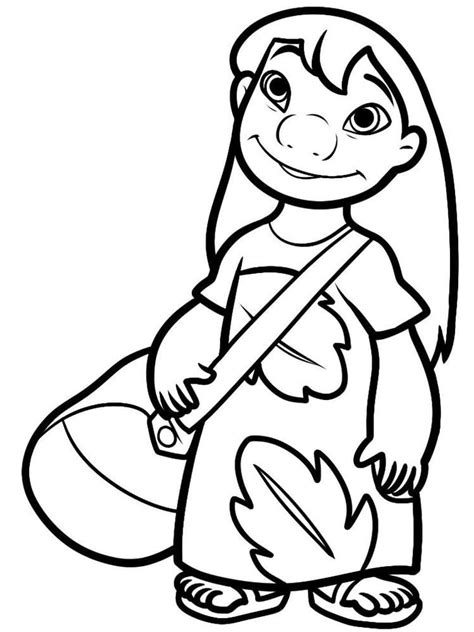 Lovely Lilo Coloring Page Download Print Or Color Online For Free