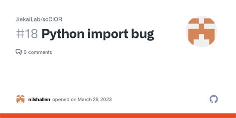 python import bug · issue 18 · jiekailab scdior · github