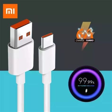Kabel Data Type C TURBO Charger Xiaomi Fast Charging Turbo 6A 100Cm Support 33W 67W 120W