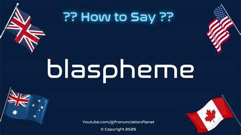 ⚡💀 How to Pronounce Blaspheme? (CORRECTLY) | Pronunciation Planet - YouTube