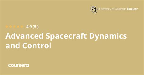 advanced spacecraft dynamics and control specialization [3 courses] cu