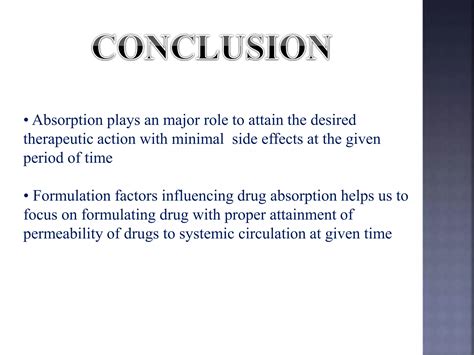 Formulation Factors Influencing Drug Absorption Ppt