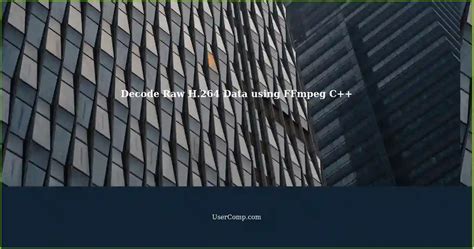 How To Decode Raw H264 Data With Ffmpeg In C