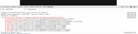 Webgl Not Running Syntax Error Unexpected Identifier Unity Engine