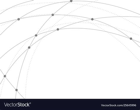Grey Wavy Lines Circuit Board Connection Vector Image