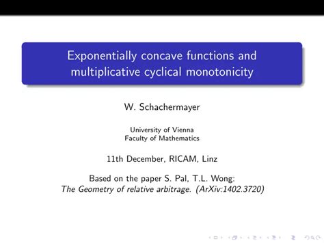 [ppt] Exponentially Concave Functions And Multiplicative Cyclical Powerpoint Presentation 990898
