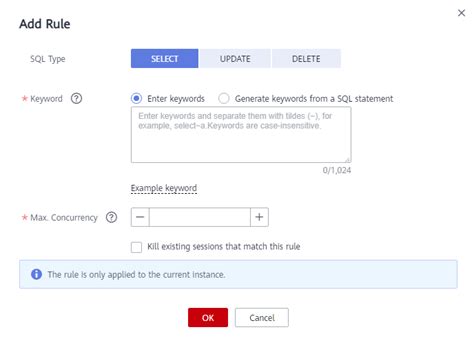 control de simultaneidad relational database service huawei cloud