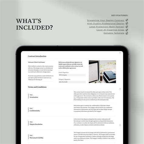 Notion Design Contract Template Professional Notion Template Design