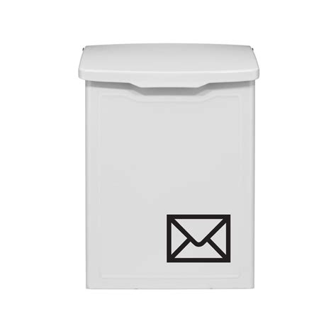 White Mailbox Wall Mount Mailbox Mailbox Modern Cute White Mail Box