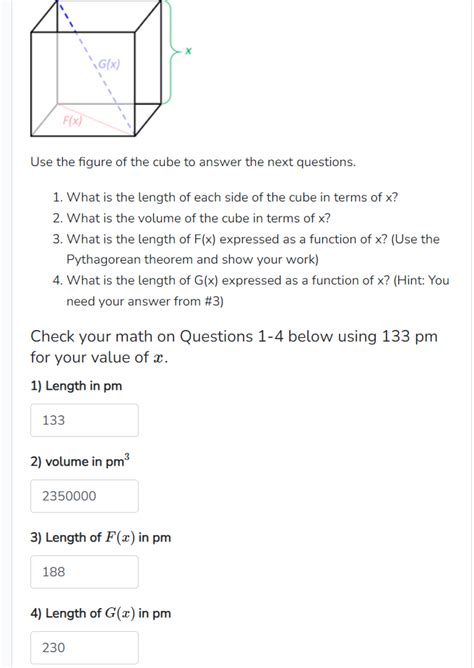 Solved Use The Figure Of The Cube To Answer The Next Chegg