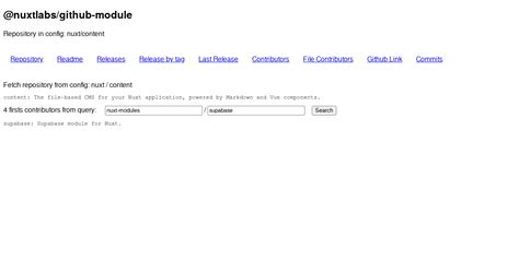 Nuxtlabsgithub Module Codesandbox