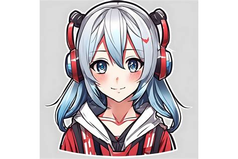 Anime Girl Mascot Logo Graphic By Mimishop · Creative Fabrica