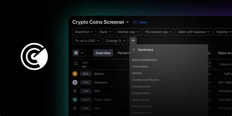 Track User Sentiment In The Crypto Coins Screener — Tradingview Blog
