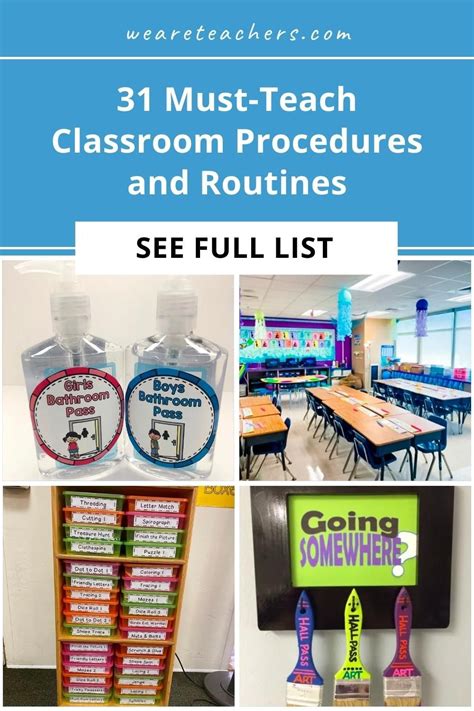 31 Must Teach Classroom Procedures And Routines Artofit
