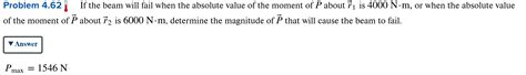 solved beam ab has rectangular cross section where point a