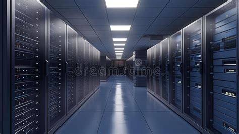 Modern Infrastructure In Data Center For Data Storage And Network Security Generated Using Ai