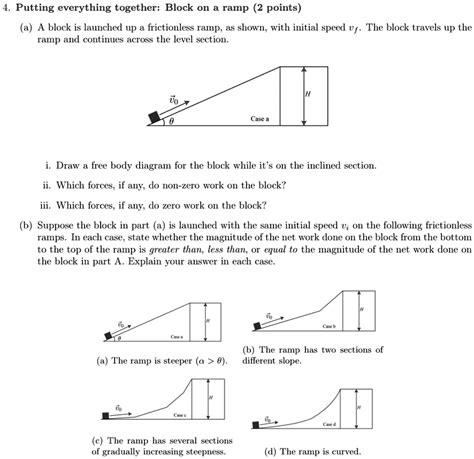SOLVED Putting Everything Together Block On A Ramp Points A A Block Is Launched Up A