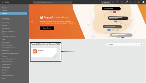 configure harvest integration with happyfox happyfox support
