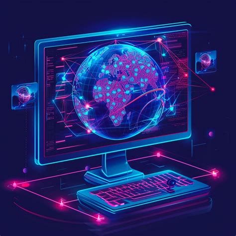 Global Online Internet Network And Internet Of Things Iot Concept Presented In 3d Rendering