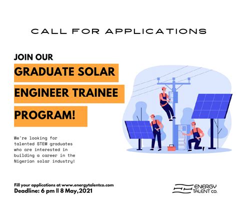 Energy Talent Graduate Solar Engineer Trainee Program Ongoing