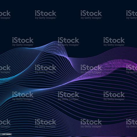 Data Visualization Dynamic Wave Pattern Vector Stock Illustration