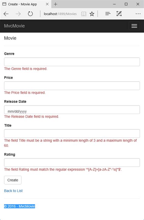 Adding Validation — Aspnet Documentation