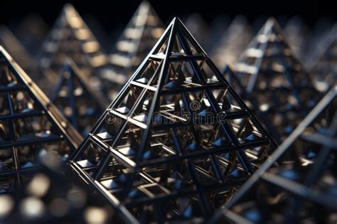 A Close Up Of A 3d Polyhedral Dipyramid Displaying Intricate Geometric Patterns Stock