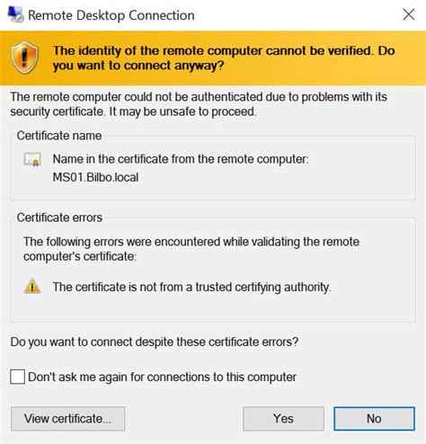 Trusted Remote Desktop Services SSL Certs For Win Derek Seaman