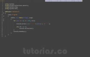 Ciclo For VisualStudio C La Tabla Ascii Tutorias Co