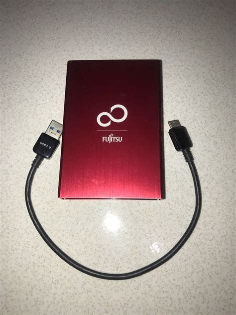 Fujitsu Aluminum Enclosure Only Usb 30 External Hard Drive Hdd Red