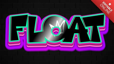 Float Graffiti Font Online Text Effect Generator