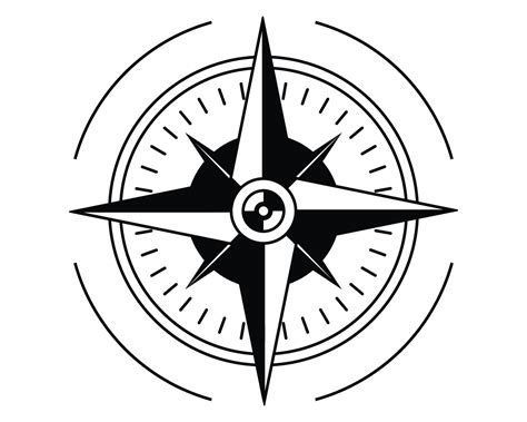 Compass With Arrows Indicate Cardinal Directions Flat Vector