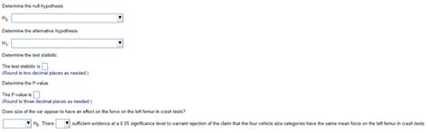 Solved The Data From Car Crash Tests For Four Different