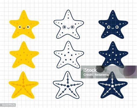 불가사리 만화 클립 아트 수중 생활 실루엣 벡터 플랫 일러스트 파일을 절단합니다 소프트웨어를 절단하는 데 적합합니다 크리컷