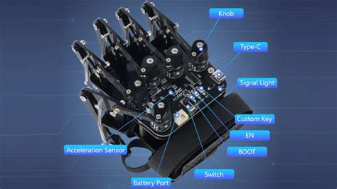 Acebott Motion Sensing Glove W 5 Encoders And Accelerometer And Enhanced Esp32 Controller For Robot