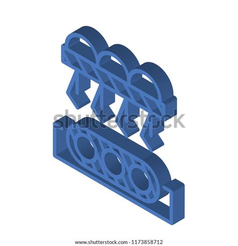 Conveyor Isometric Left Top View 3d Stock Vector Royalty Free