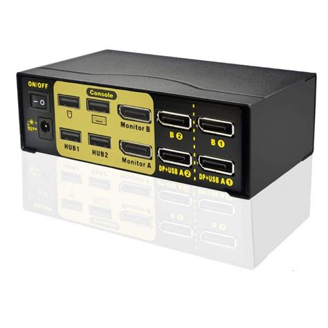 Seamless Dual Monitor Control Port DisplayPort KVM Switch K Hz USB Hub Power Your Setup