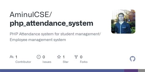 Github Aminulcse Php Attendance System Php Attendance System For
