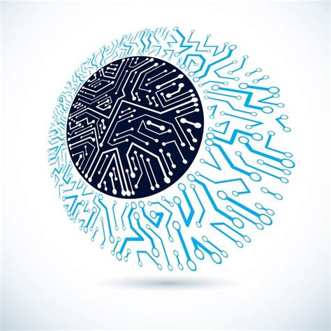 Premium Vector Vector Microchip Design Cpu Information Communication Technology Element