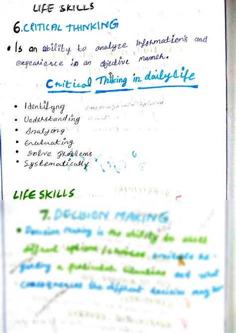 SOLUTION: Life skills critical thinking decision making problem solving - Studypool