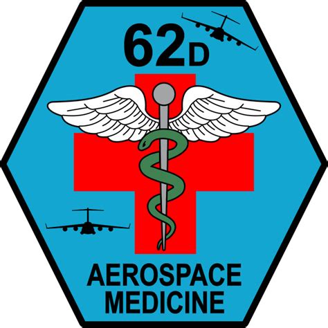 Mcchord Afb 62d Aerospace Medical Patch 3 Light Blue Background Black