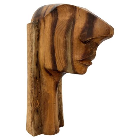 Figurative Hand Carved Wood Sculpture Juneau Alaska 1984 For Sale At