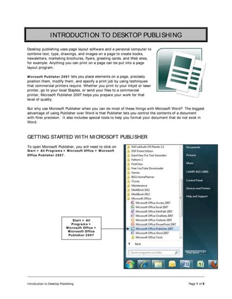 Ms Publisher Basic Parts And Functionspptx