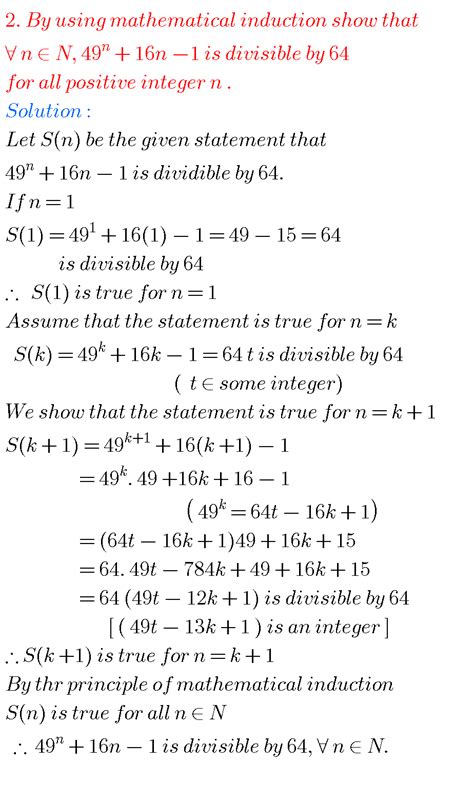 Mathematical Induction Intermediate 1st Year Problems With Solutions Solutions For