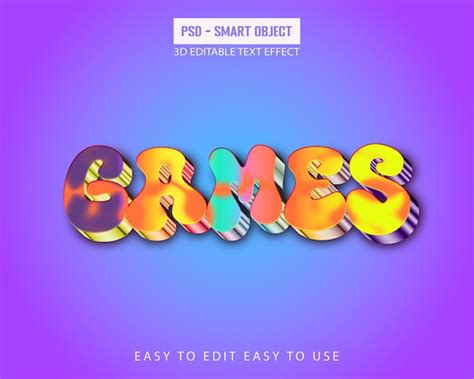 Premium Psd Game 3d Editable Vector Text Effect